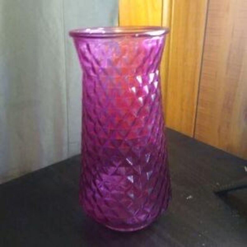 Vase, Vintage, DPS Paula, Diamond Textured Glass, 1940's - Etsy