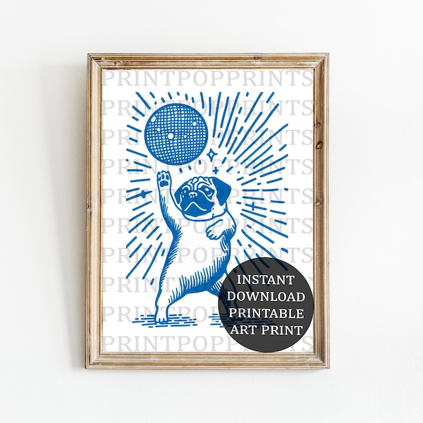 Pug Art Print - Etsy