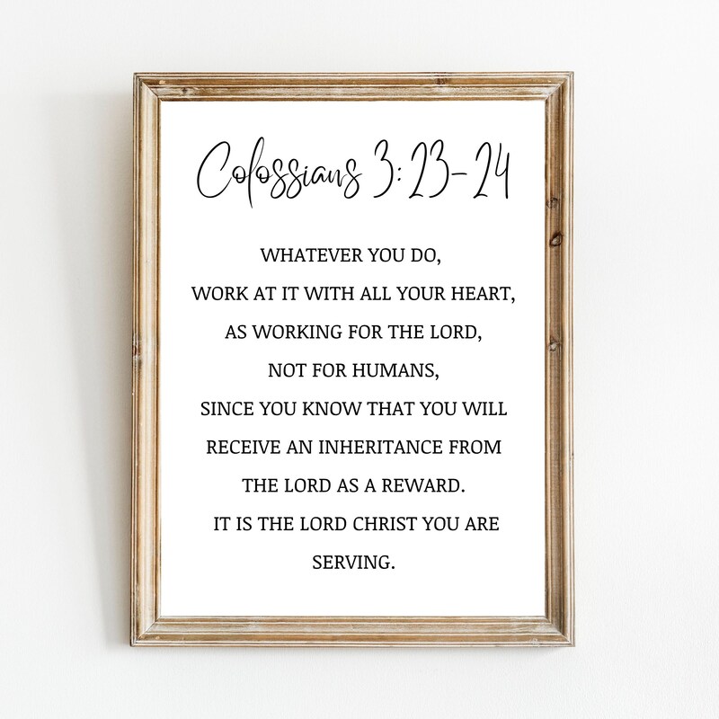 Colossians 3 23 - Etsy