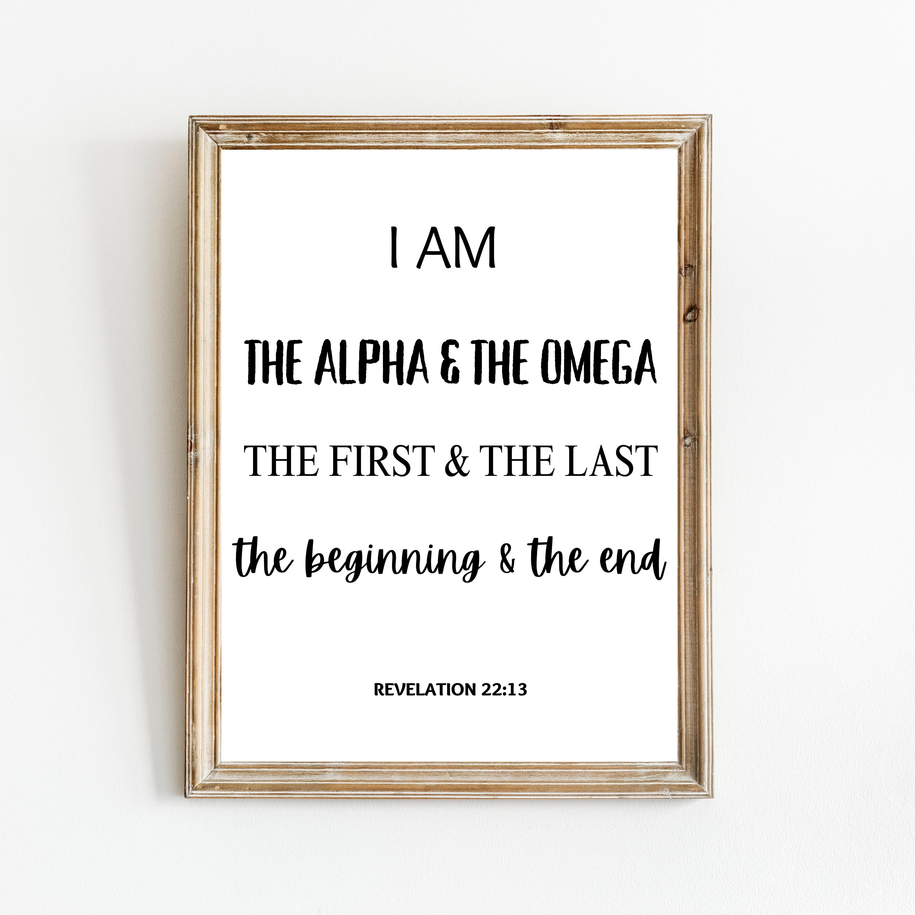 Revelation 22:13 Scripture Art Digital Print, Bible Verse Wall Decor ...