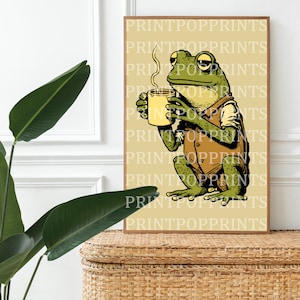 Retro Frog Wall Art, Digital Download Printable Art, 1970s Poster ...