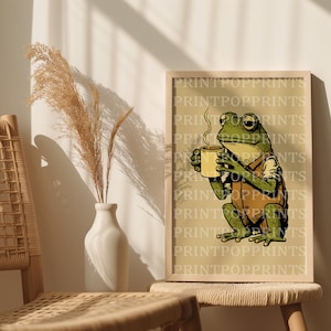 Retro Frog Wall Art, Digital Download Printable Art, 1970s Poster ...