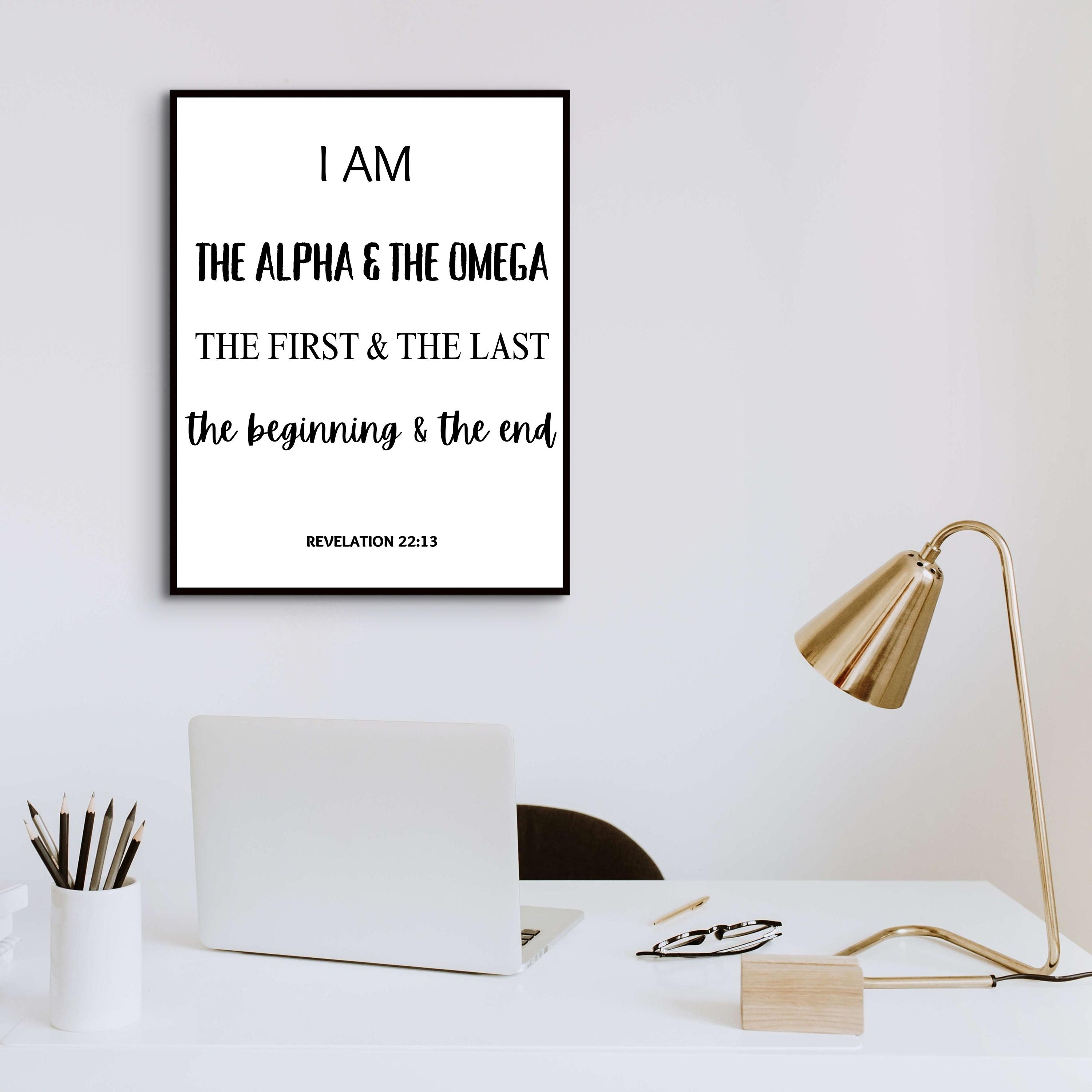 Revelation 22:13 Scripture Art Digital Print, Bible Verse Wall Decor ...