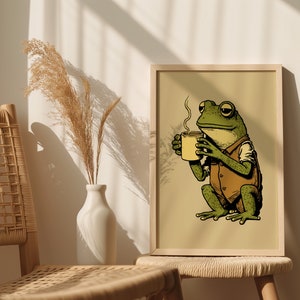 Retro Frog Wall Art, Digital Download Printable Art, 1970s Poster ...