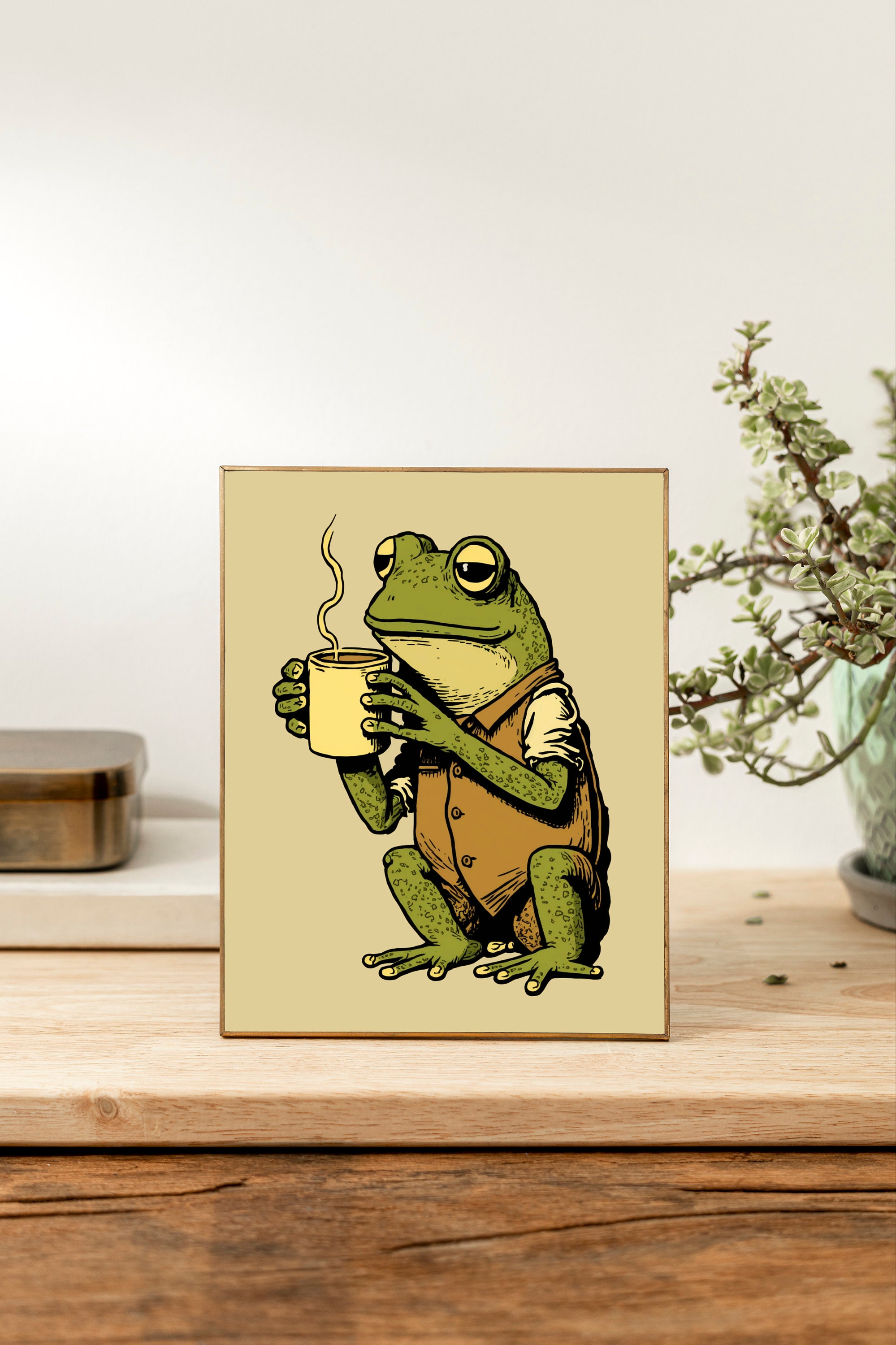 Retro Frog Wall Art Digital Download Printable Art 1970s - Etsy