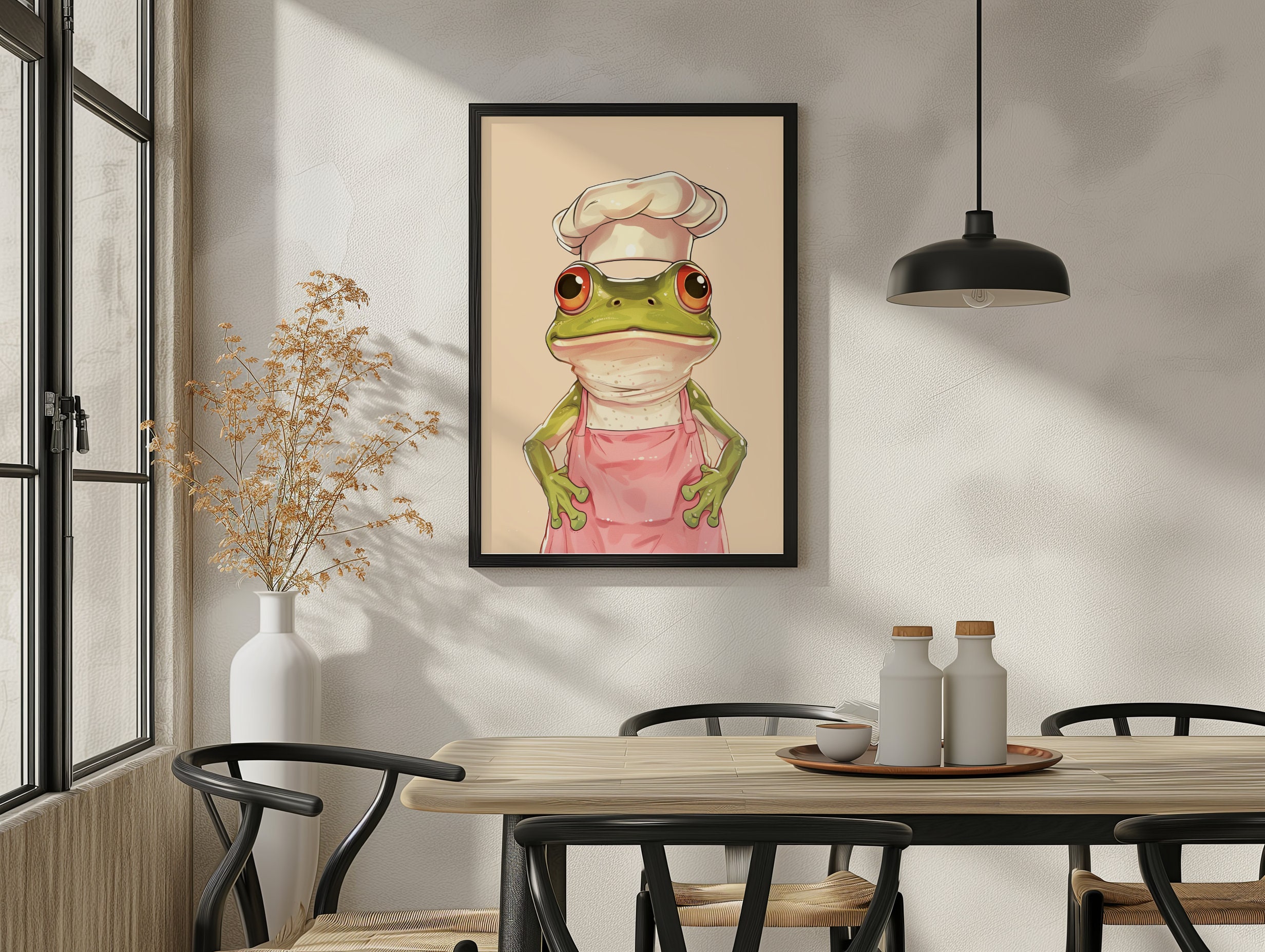 Chef Frog Printable Art Digital Download Whimsical Kitchen Decor Cute ...