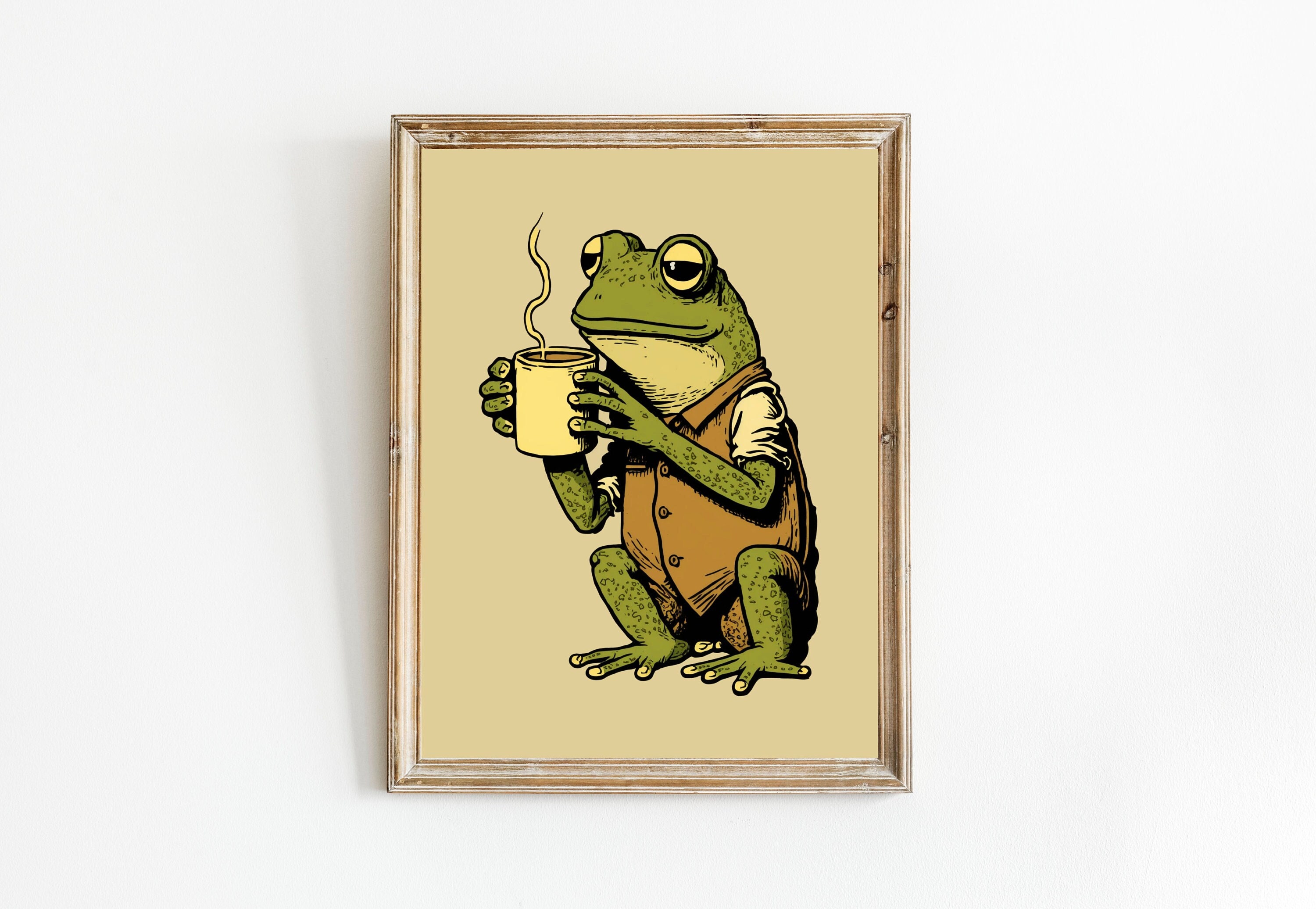 Retro Frog Wall Art Digital Download Printable Art 1970s - Etsy