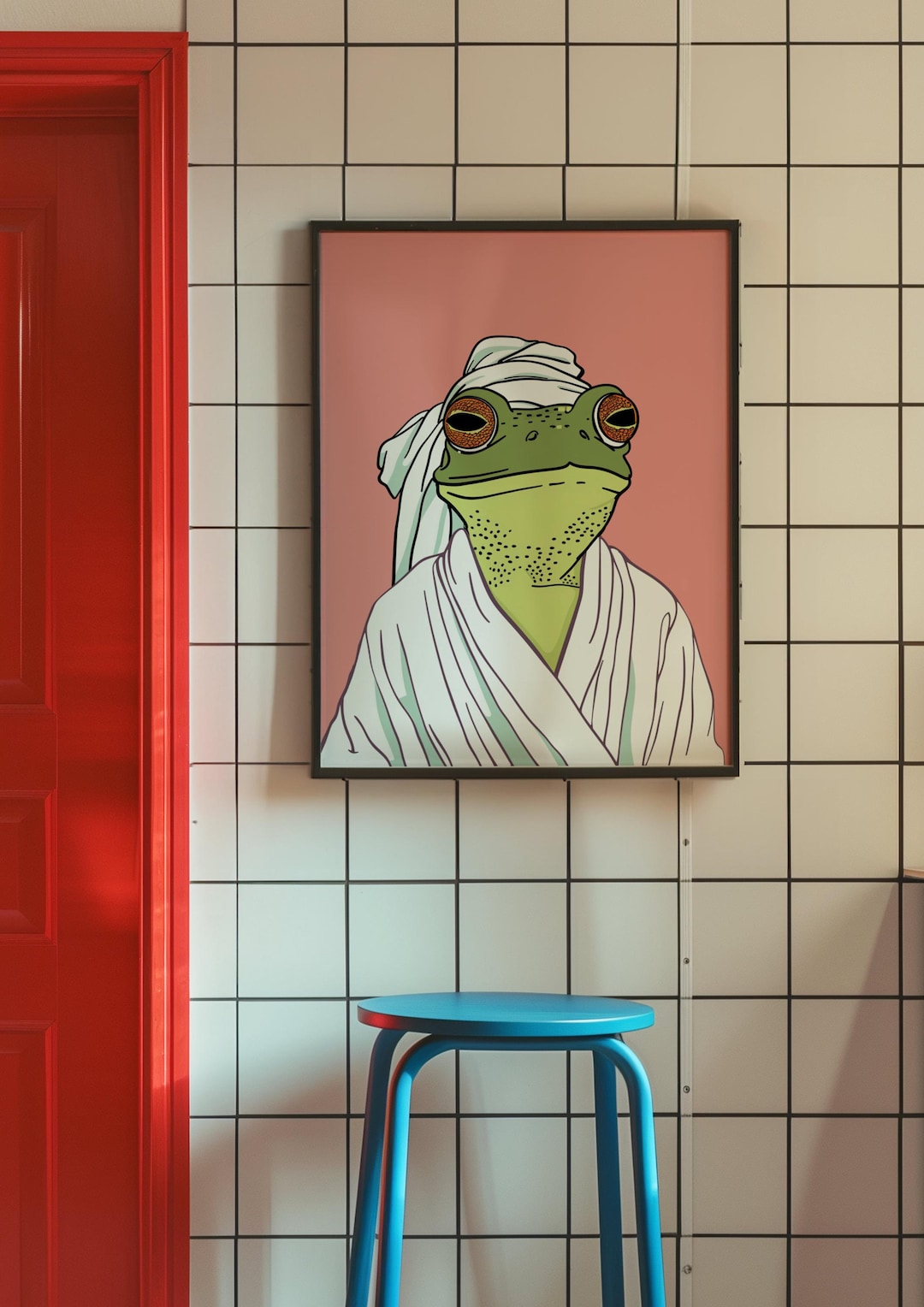 Relaxing Frog Spa Day Cartoon Art Print – Digital Download | Cute Self ...
