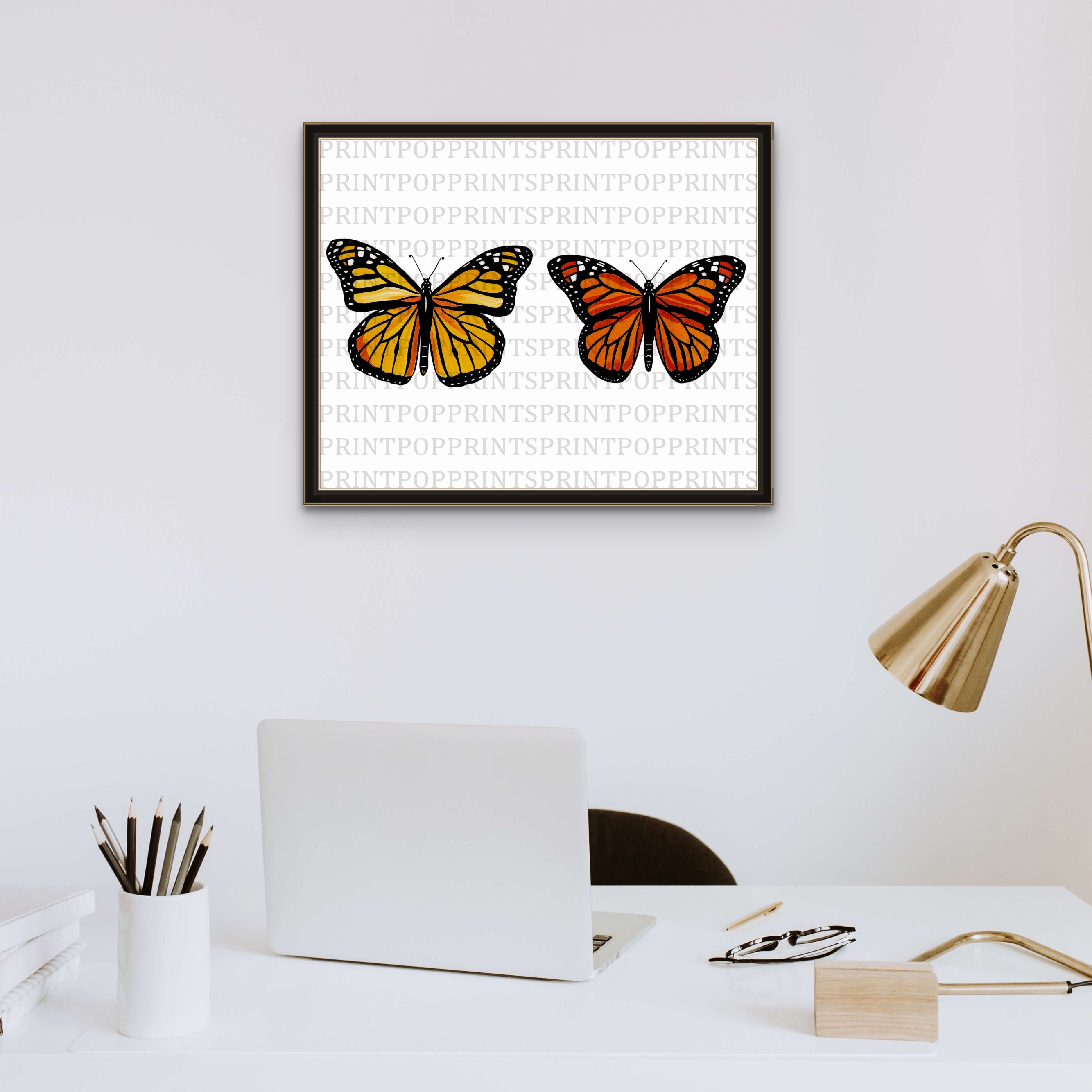 Vibrant Butterfly Duo Printable Art Digital Download Butterfly Wall Art ...