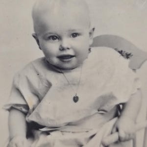 Antique 1900s Baby Portrait Photo in Ornate Brass Frame by Columbia ...