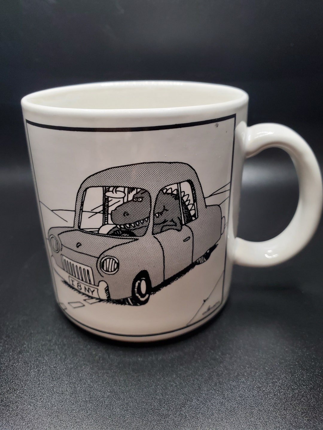 Vintage Far Side i8ny Godzilla in a Car Mug by Gary Larson, - Etsy ...