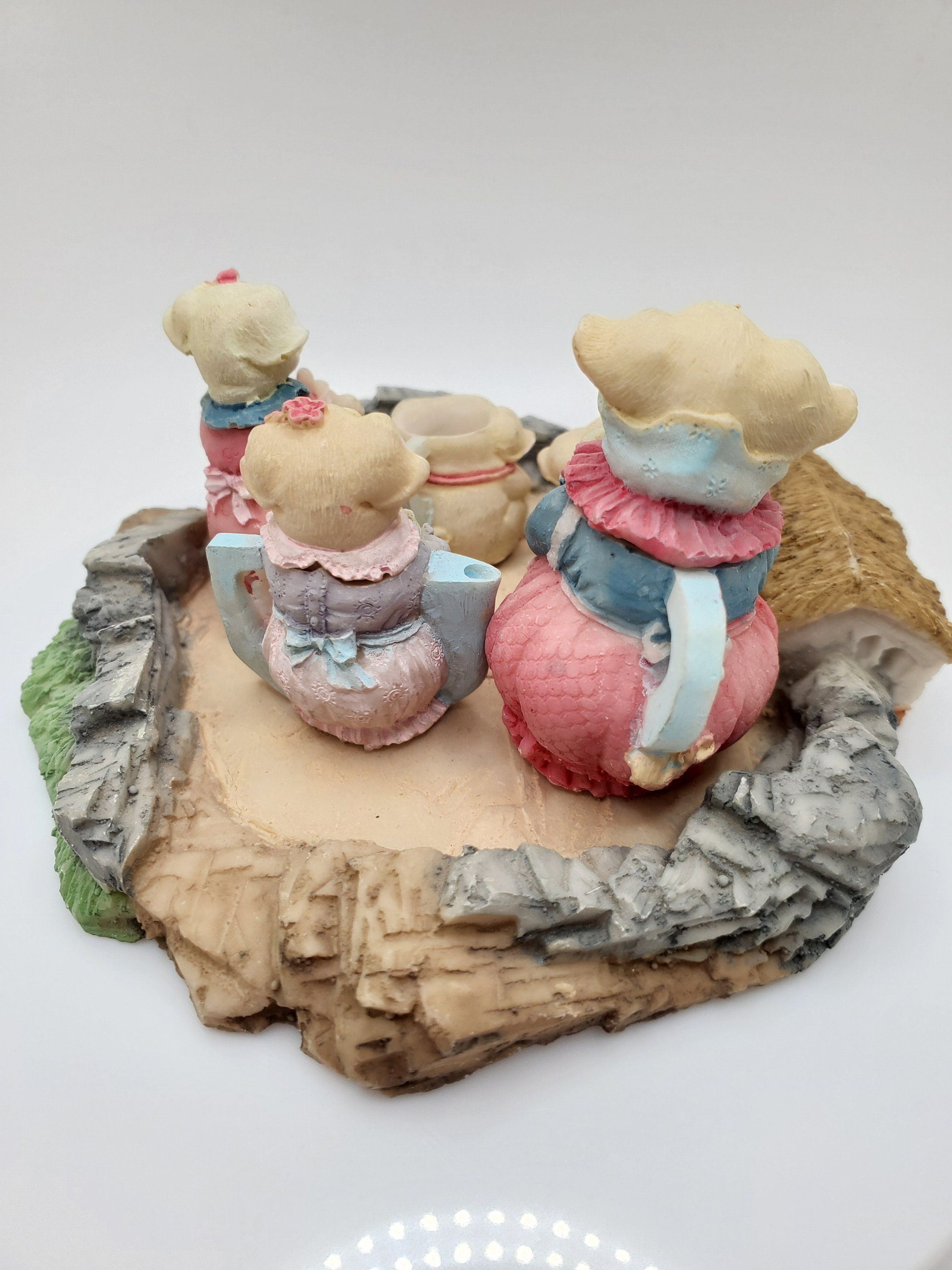 Vintage Pig Family Mini Resin Tea Set With Original Base - Etsy