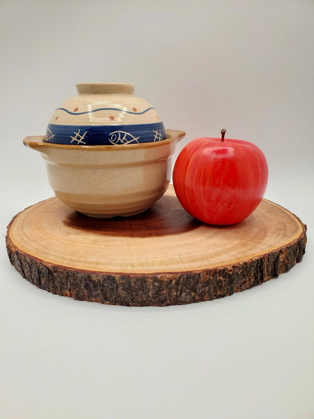 Vintage Hand Thrown & Painted Japanese Donabe/nabe/ramen Koi Fish ...