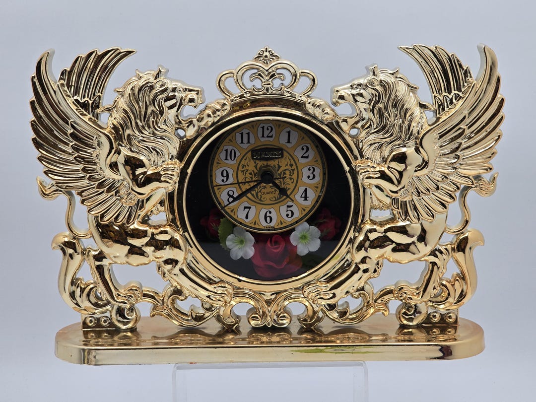 Vintage Manix Winged Lion Mantle Clock - Bold MCM Decor, 1970s - Etsy