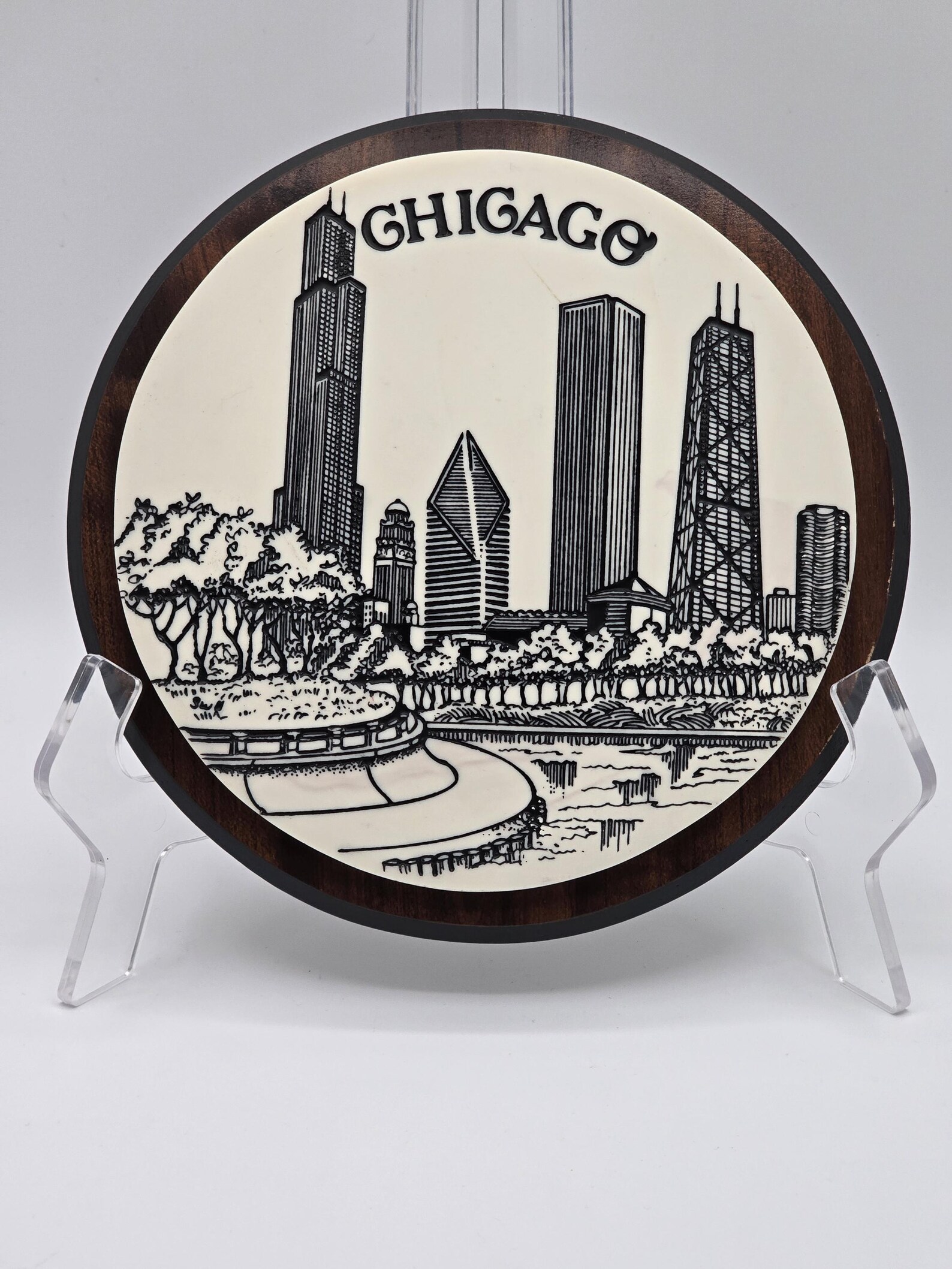 Vintage 1970s Chicago Bas Relief Wall Plaque: Illinois Souvenir Art - Etsy