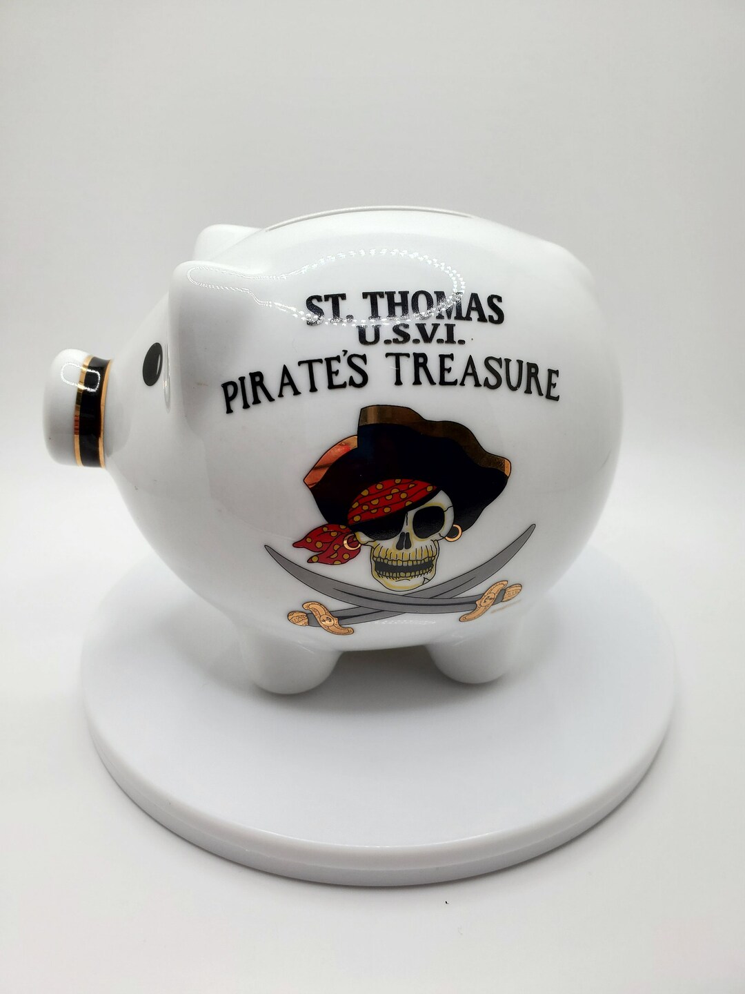 Cute Piggybank St. Thomas USVI Pirate Piggy Bank Souvenir - Etsy