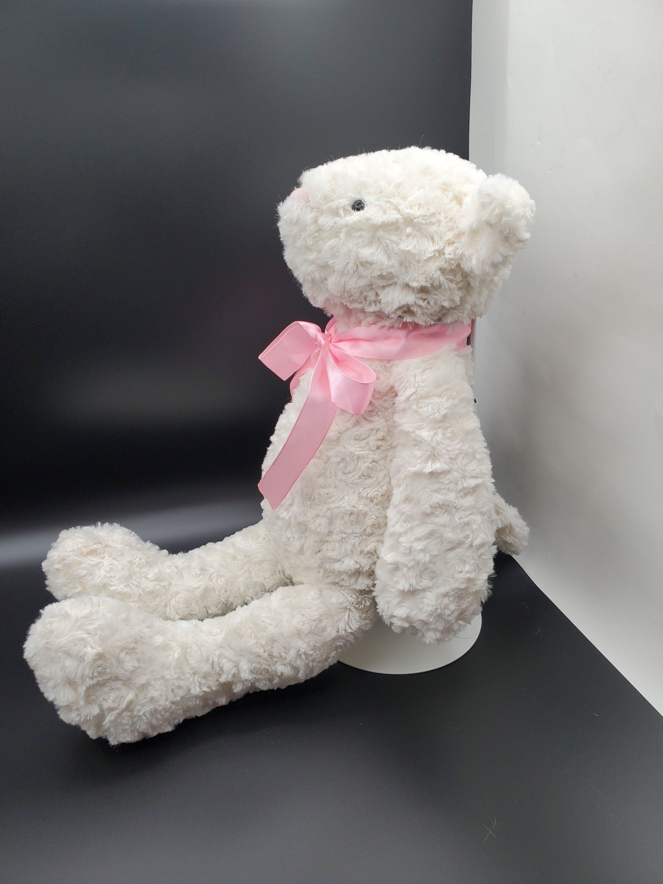 Luxurious White Teddy Bear Plushie Super Soft Nursery Decor by ...