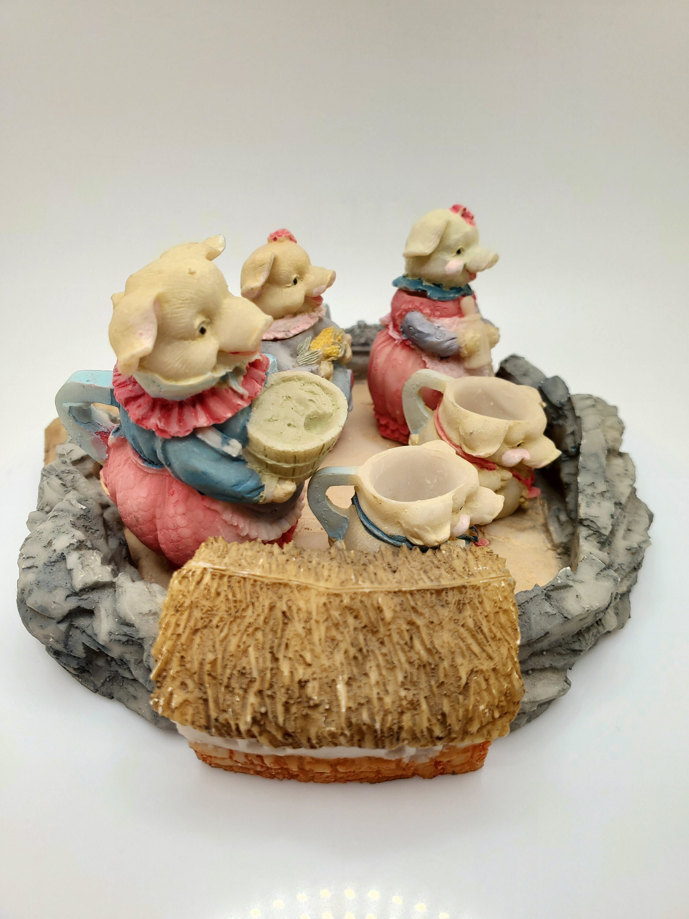 Vintage Pig Family Mini Resin Tea Set With Original Base - Etsy