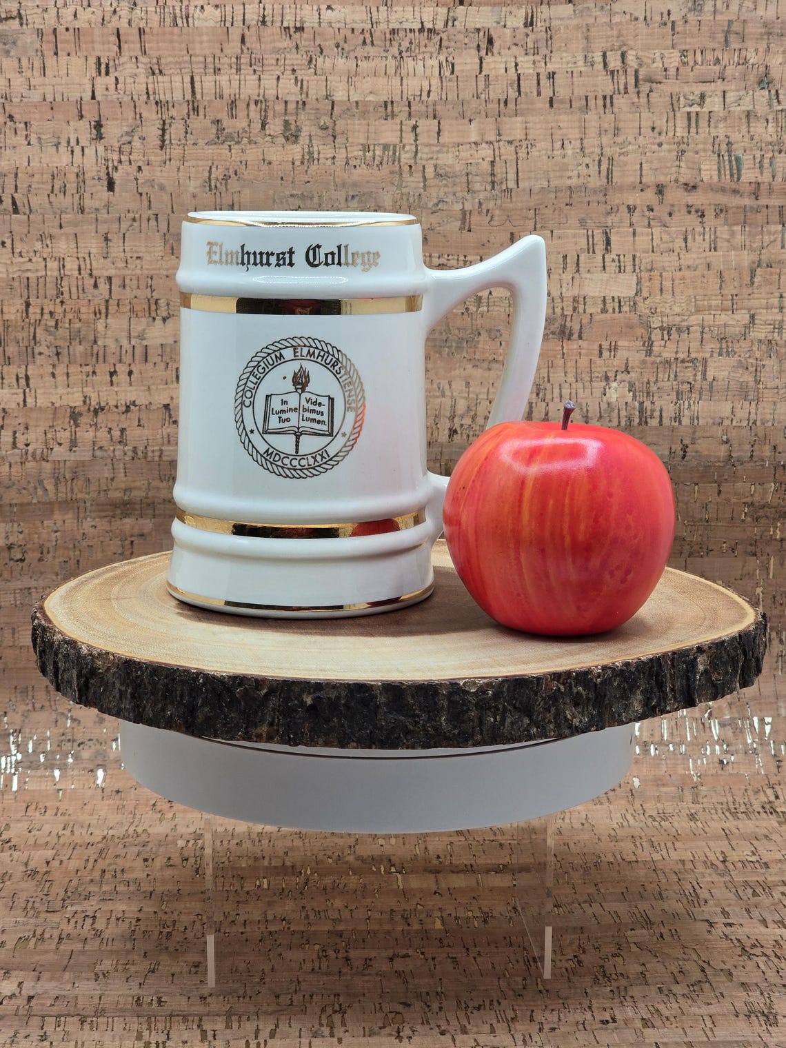 Vintage Elmhurst College Stein 1960s Ceramic Mug Illinois University ...