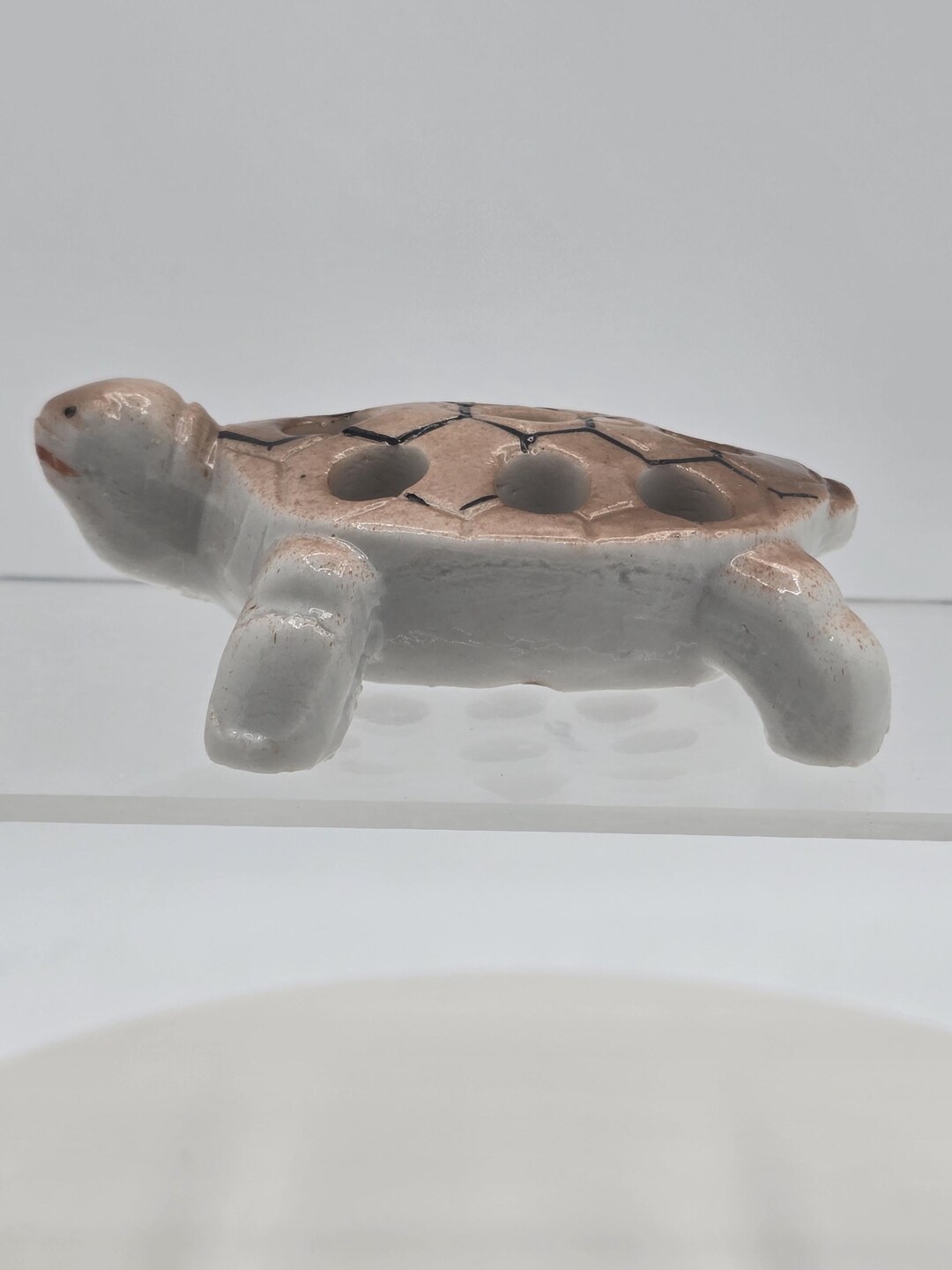 Vintage MCM Turtle Flower Frog – Made in Japan, Vintage Ceramic Pottery ...