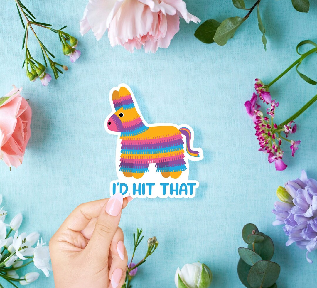 I'd Hit That Funny Piñata Vinyl Sticker - Etsy