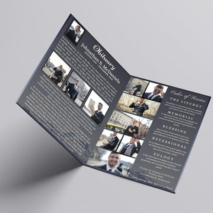 Personalized Funeral Program With Photo Collage | 4 Pages | Editable ...