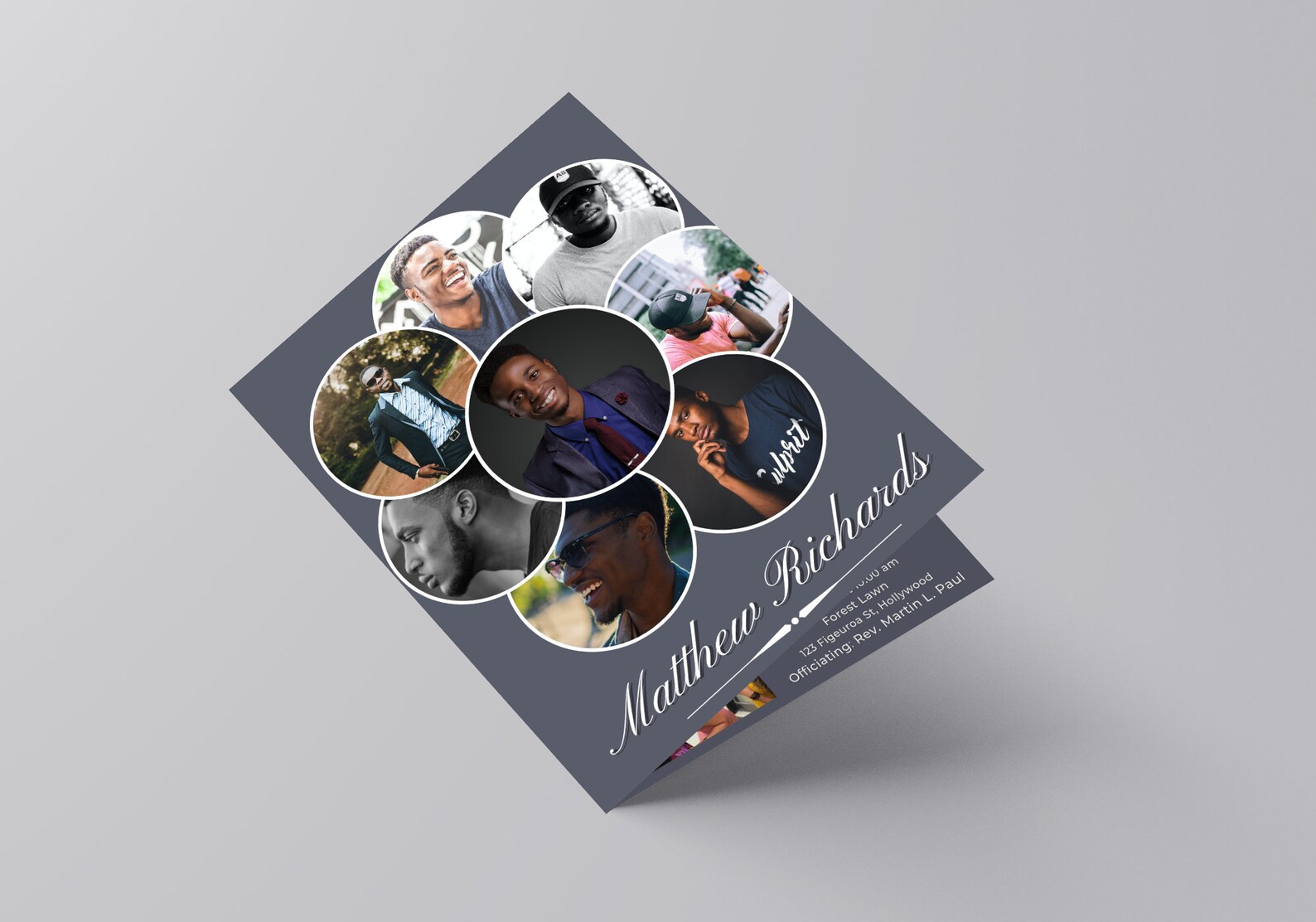 Funeral Program Brochure Template | Fully Self Customizable | Instant ...