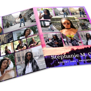Heartfelt 4-page Funeral Program Template | Customizable Canva Design ...