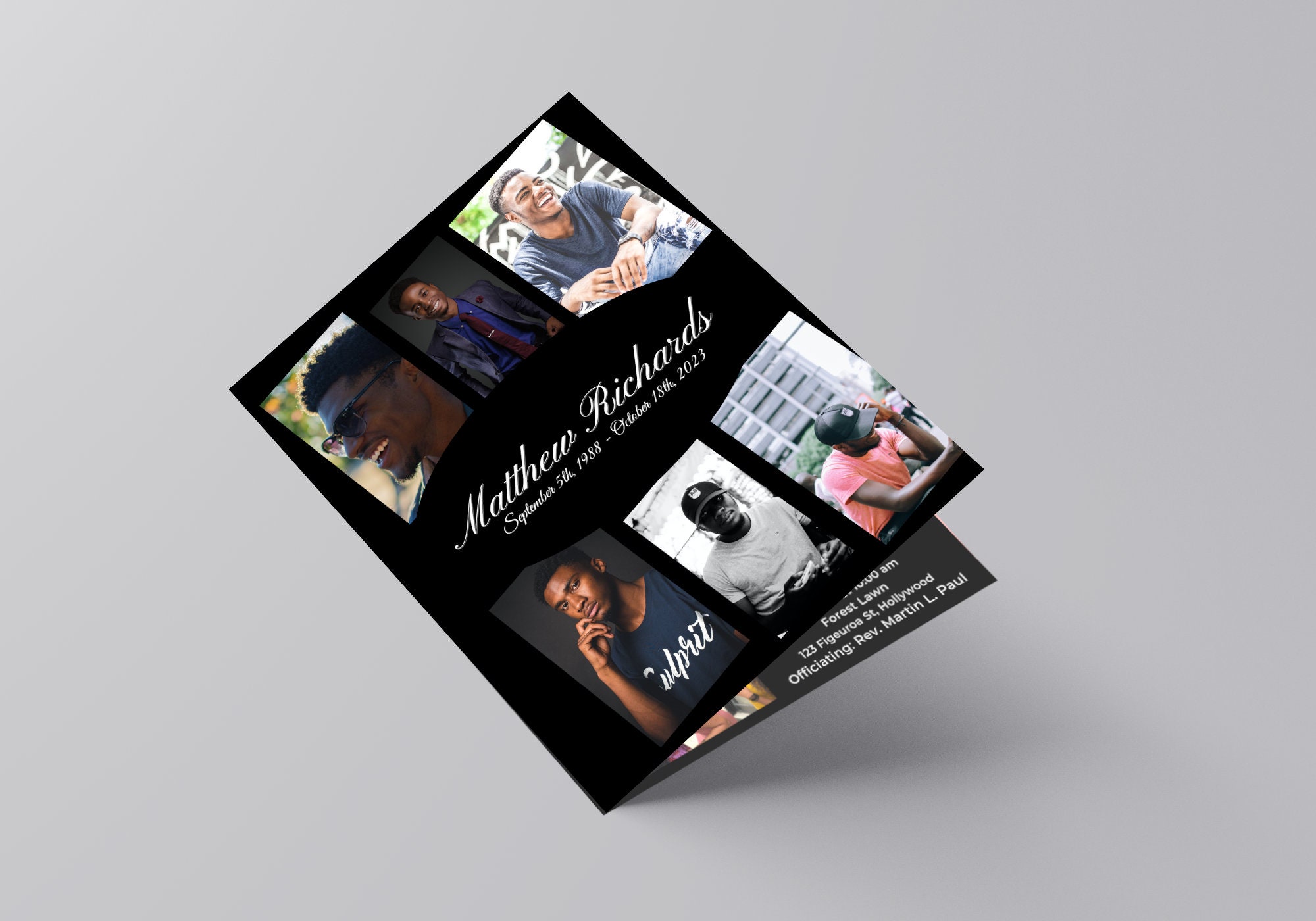 Funeral Program Template | Instant Download - Self Edit Online With ...