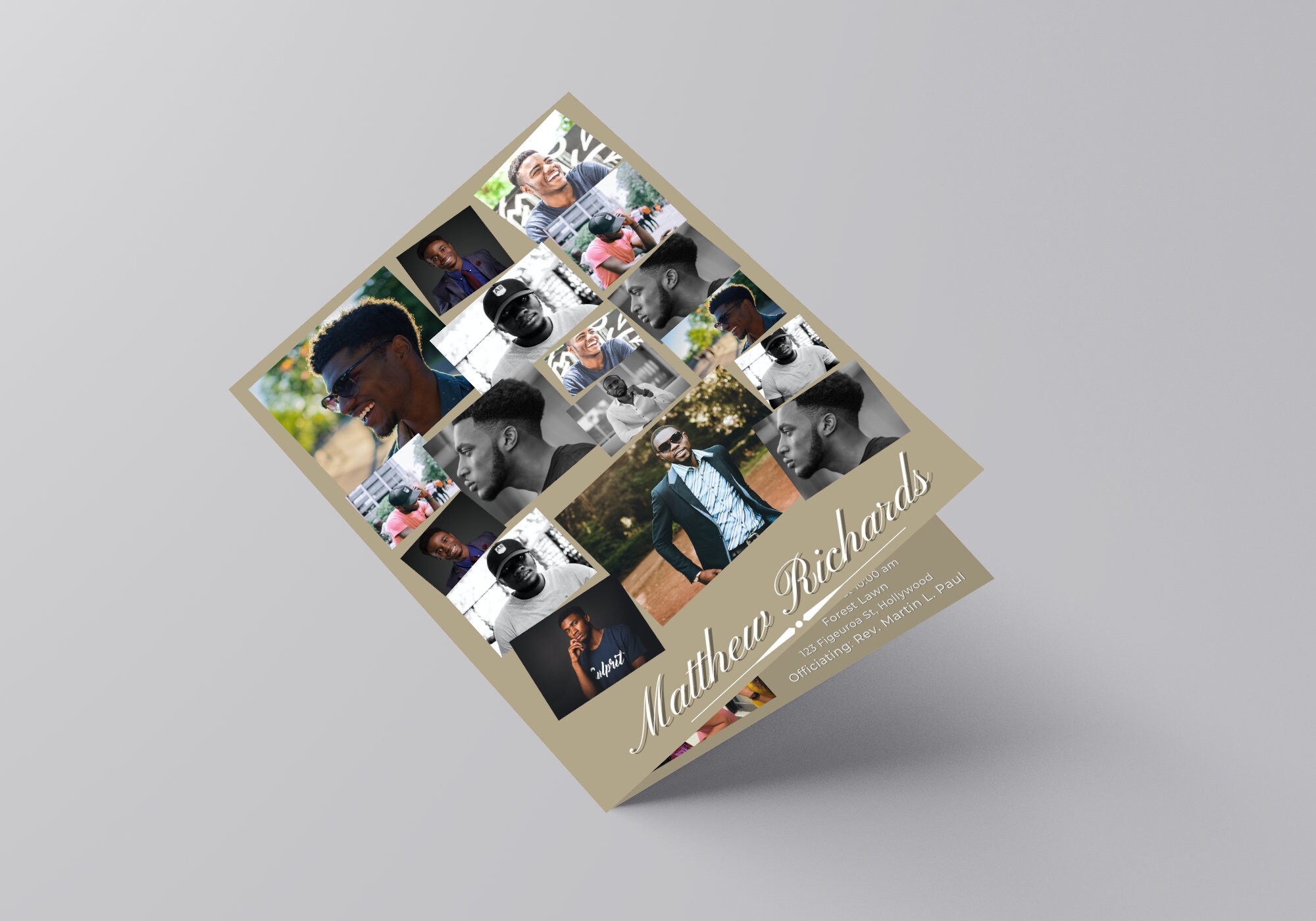 Funeral Program Template | 4 Page Booklet Brochure | Self Edit With ...