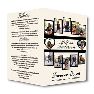 Editable Funeral Program Template | 4 Pages | Heartwarming Photo ...