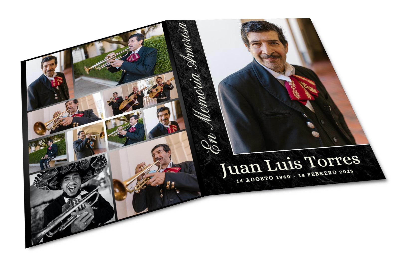 Spanish Funeral Program Brochure Template -folleto Del Programa ...