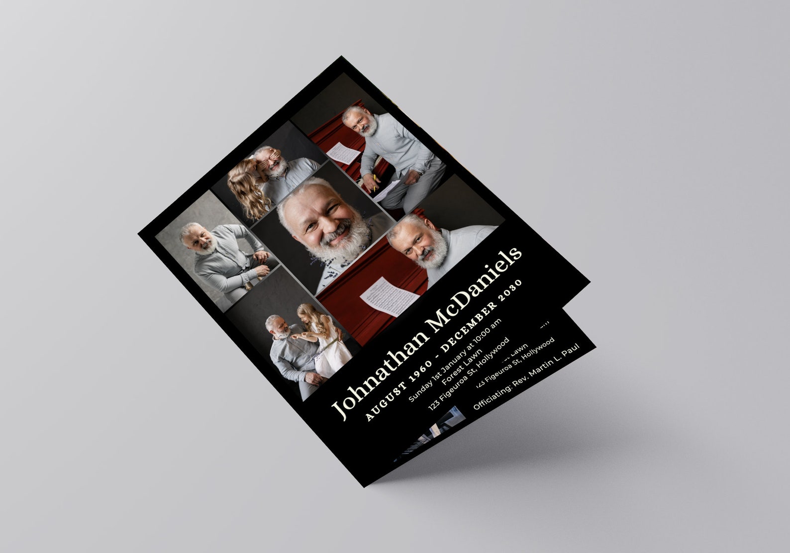 Editable Funeral Program Brochure Template | 4 Pages | Canva Compatible ...