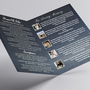 8 Page Funeral Brochure Template for Memorial Services - Obituary ...
