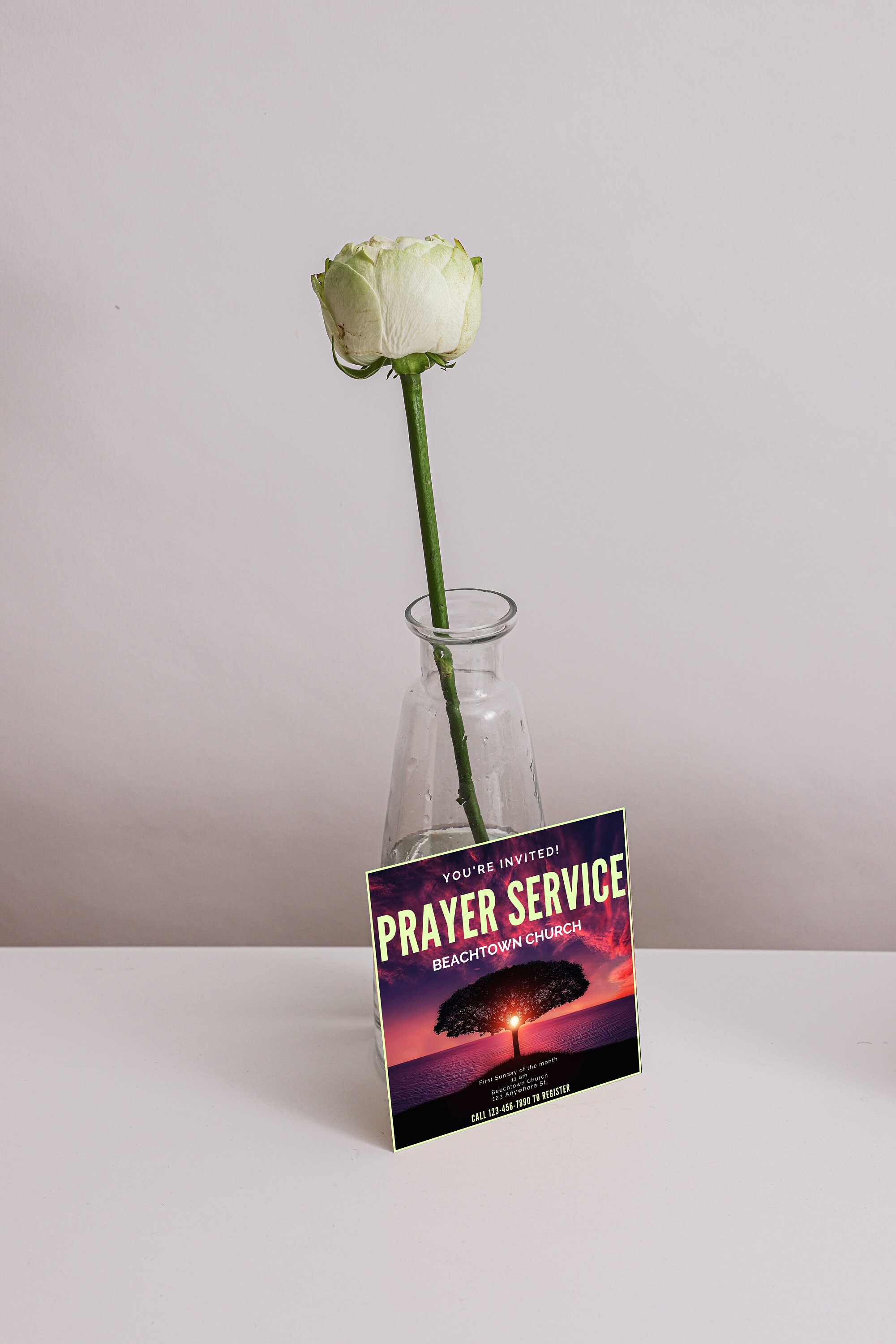 Editable Church Prayer Service Invitation Template | Beautifully ...