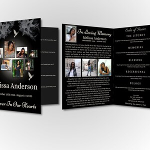 Editable Funeral Program Template | Self-editable With Free Canva ...