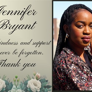 Funeral Thank You Card Template -double Sided Printable Sympathy Card ...