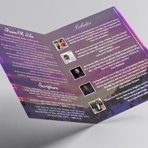 Forever in Our Hearts: Customizable 8-page Funeral Program Template ...