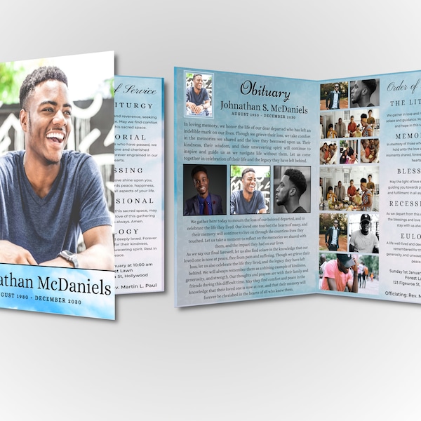 Obituary Template - Etsy