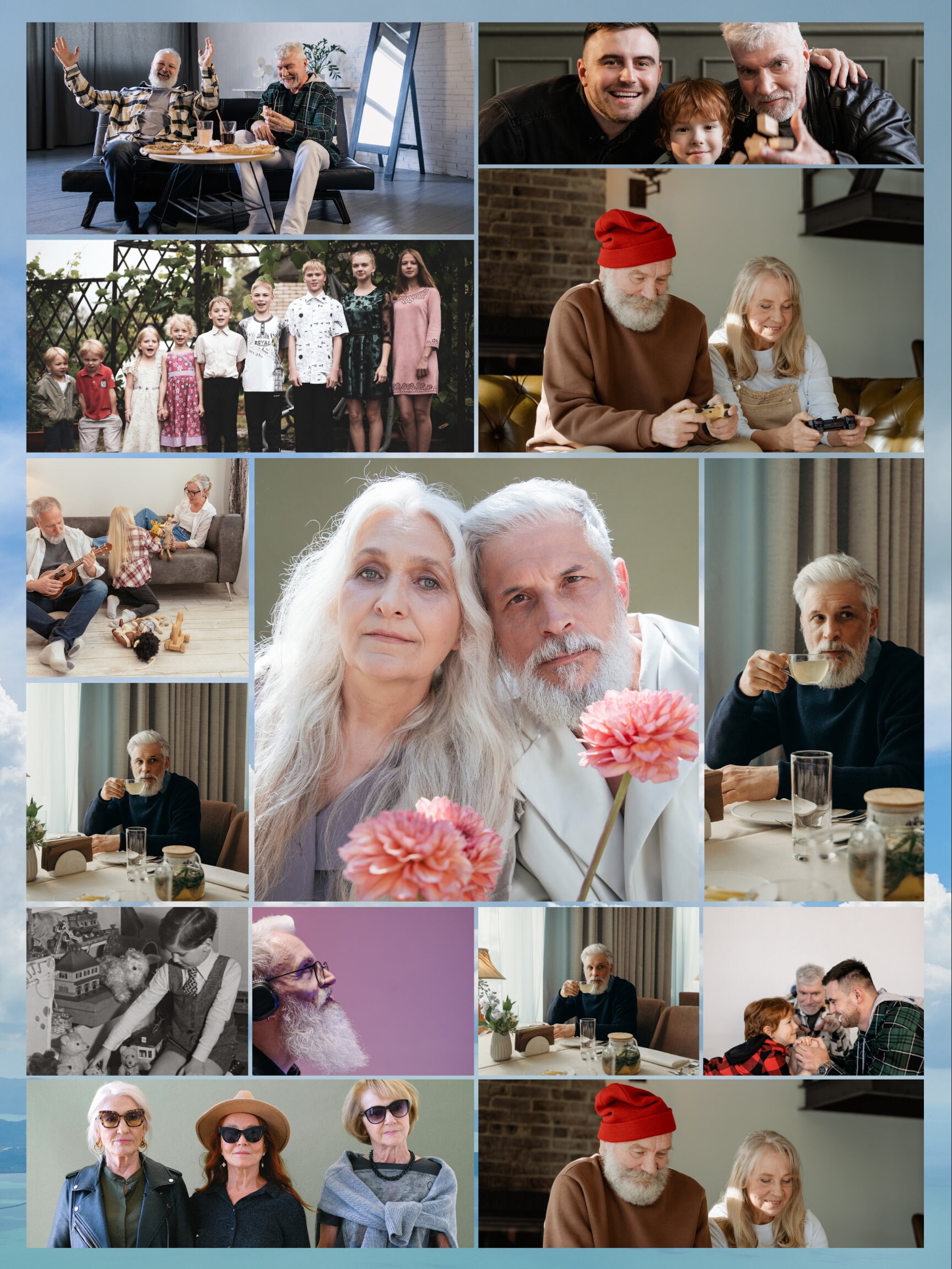 Funeral Picture Collage Poster Template 3 Pages Self Editable in Canva ...