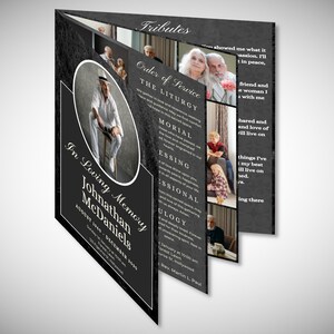 Obituary: 8-page Funeral Brochure Template | Editable Canva Funeral ...