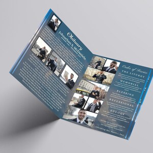 Create a Beautiful Tribute: Editable 8-page Funeral Program Brochure ...