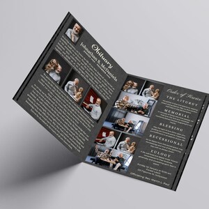 Obituary: 8-page Funeral Brochure Template | Editable Canva Funeral ...