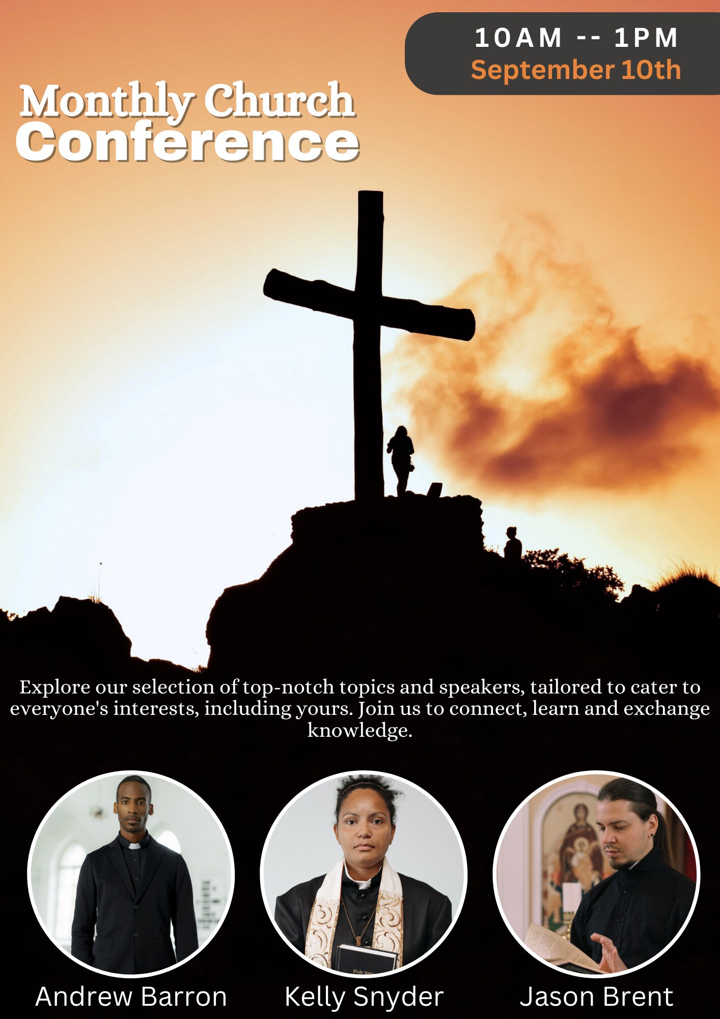 Eye-catching Church Conference Flyer Template for Your Spiritual Events ...