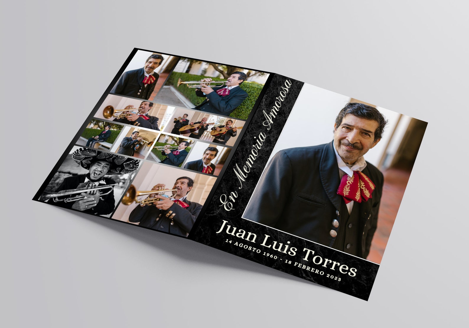 Spanish Funeral Program Brochure Template -folleto Del Programa ...