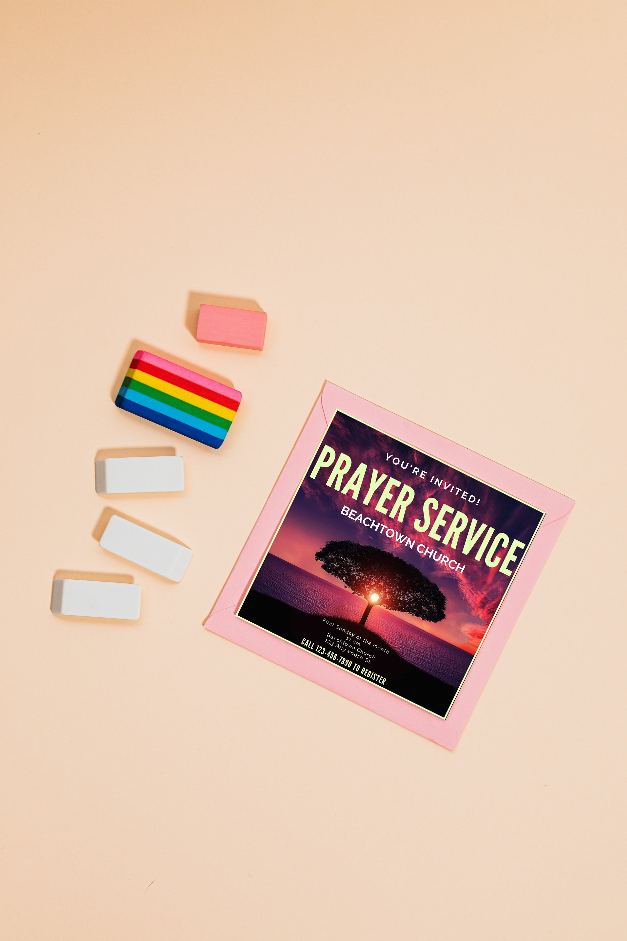 Editable Church Prayer Service Invitation Template | Beautifully ...