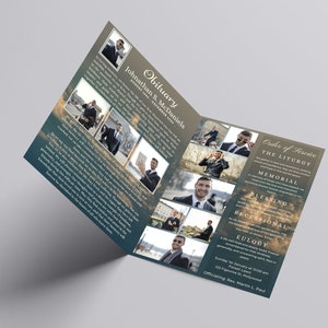 Editable Funeral Service Program | Customizable Memorial Brochure ...