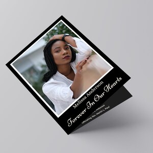 Obituary Program Template - Large Framed Photo on Cover With Order of ...