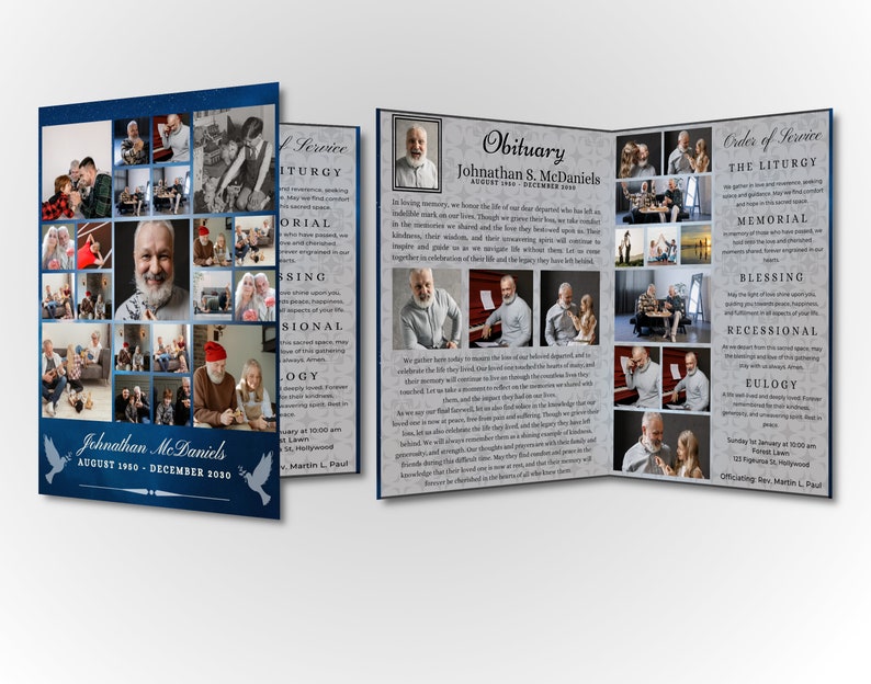 Full Service Edit Funeral Program Booklet. We Will Edit Your Funeral ...