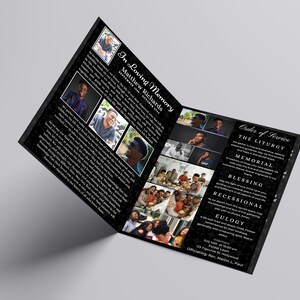 8 Page Funeral Bi-fold Brochure Template for Memorial Services - Self ...